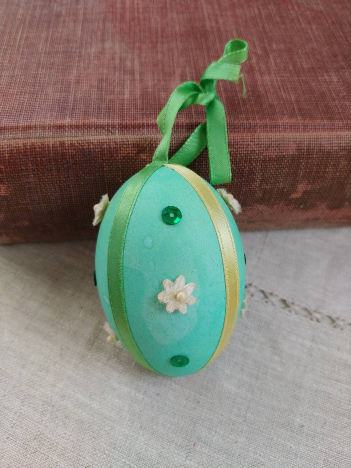 Real Egg Shell Handmade Vintage Collectible/ Rustic Pastel Hand Painted ...