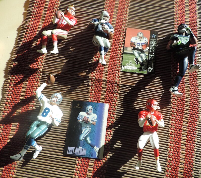 Vintage HALLMARK NFL Football Ornaments, Collectibles Action Figurines ...