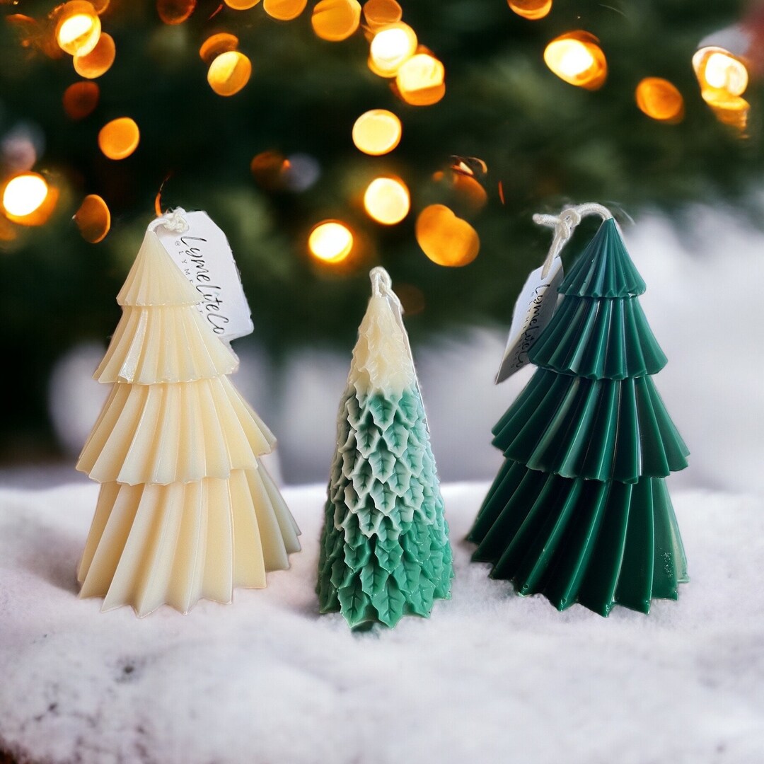 Christmas Tree Candles| Textured Christmas Tree| Holiday Decor| Hostess ...