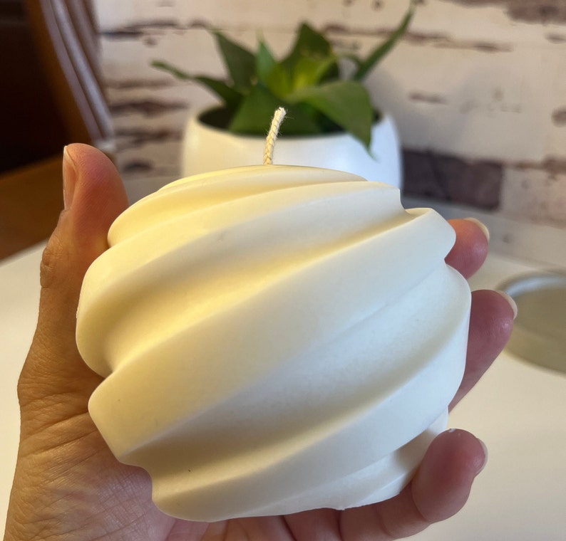 Spiral Sphere Candle Swirl Ball Candle Natural Perfect Gift Decorative ...
