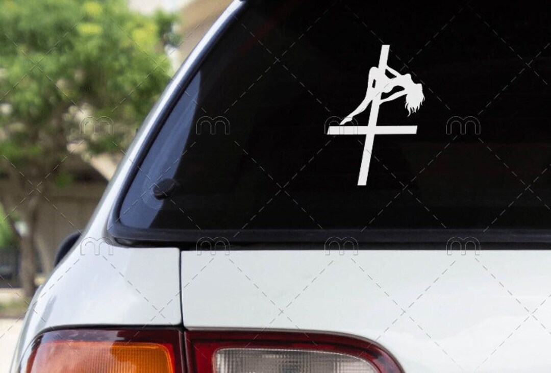 Dancer Vinyl Decal, Cross Vinyl Decal, Pole Dance Decal, Ghost Decal ...