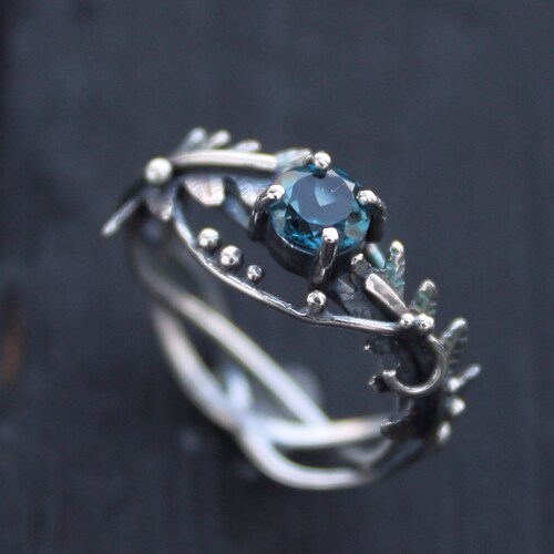 Fern Leaf Ring Elven Engagement Ring Botanical Floral Ring | Etsy