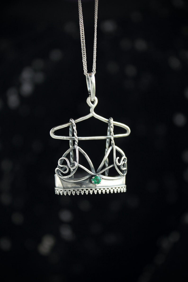 Silver Bra Artisan Pendant Hand-fabricated Jewelry - Etsy