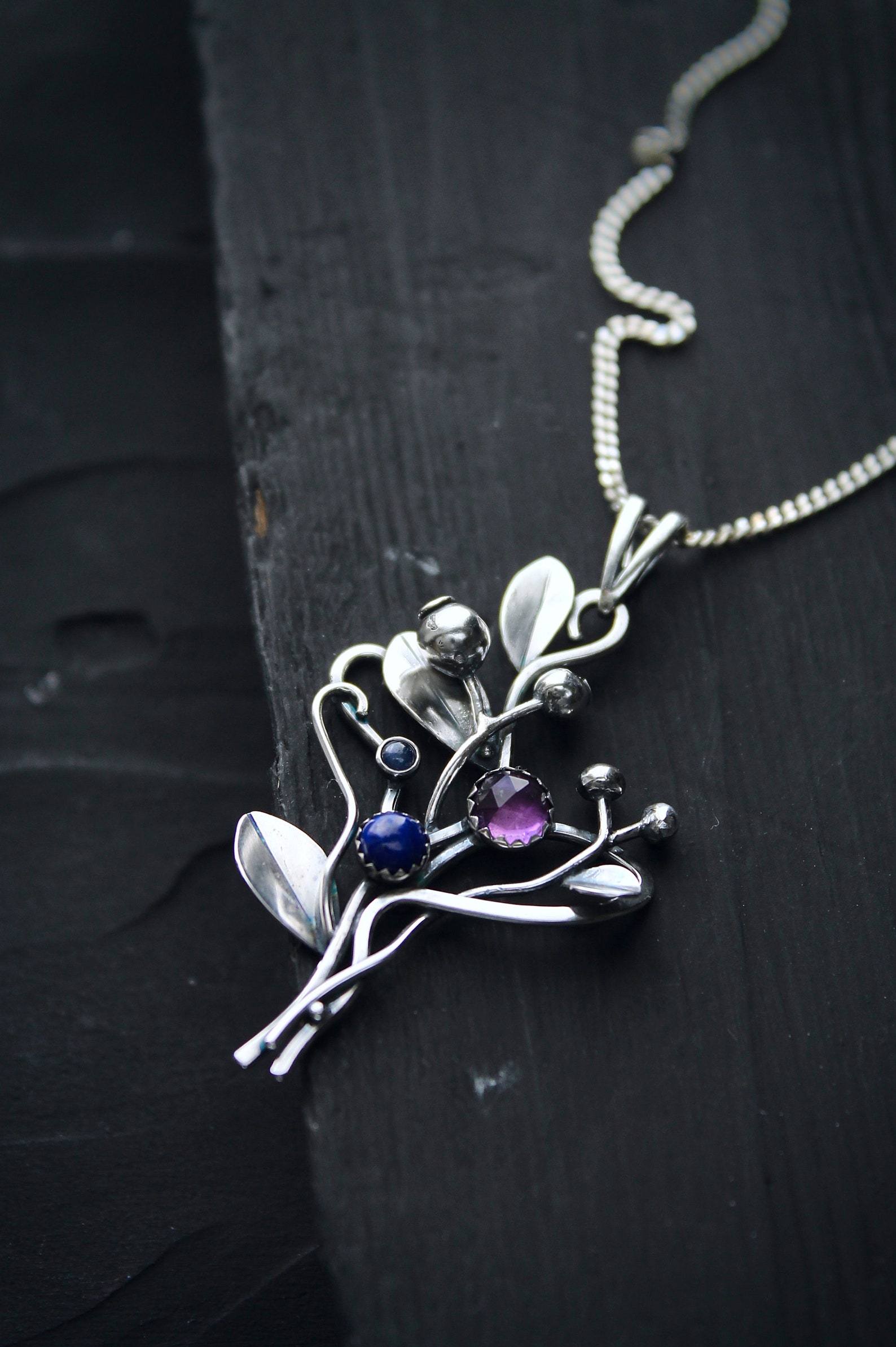 Blueberries Pendant Silver Plant Necklace Berries Jewelry - Etsy