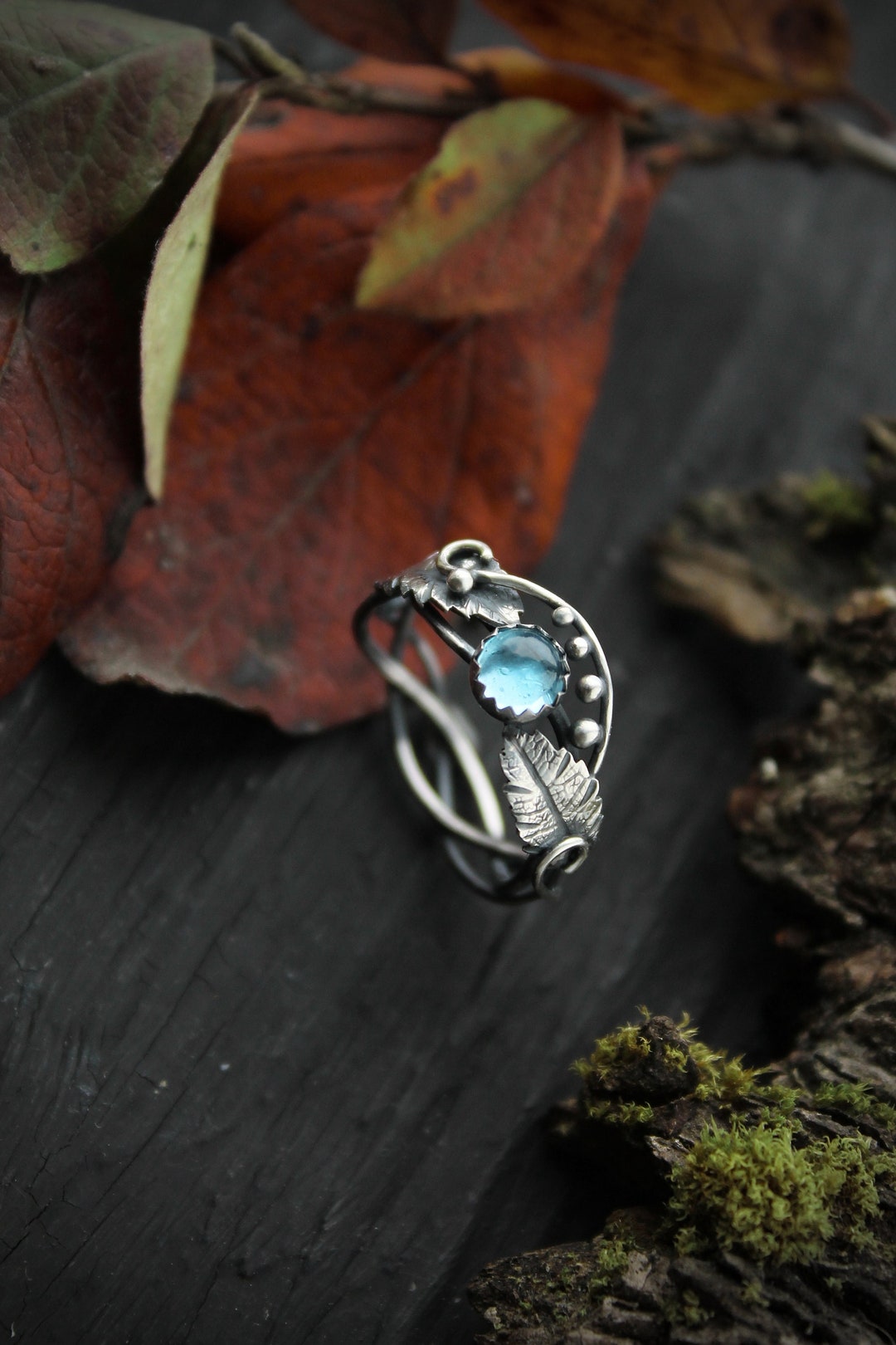 Leaf Ring Silver Botanical Jewelry Plant Ring - Etsy