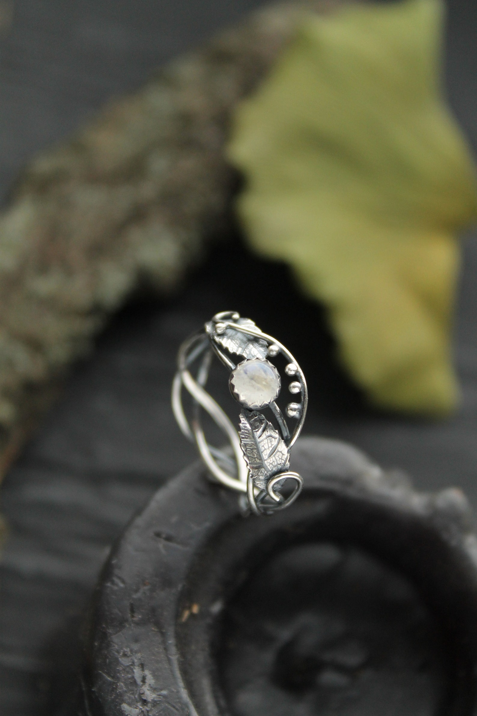 Leaf Ring Silver Botanical Jewelry Plant Ring - Etsy