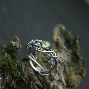 Fern Leaf Ring Elven Engagement Ring Botanical Floral Ring Silver Wire ...