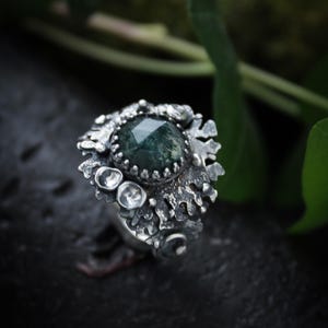 Lichen Ring Sterling Silver Botanical Jewelry Plant Ring - Etsy