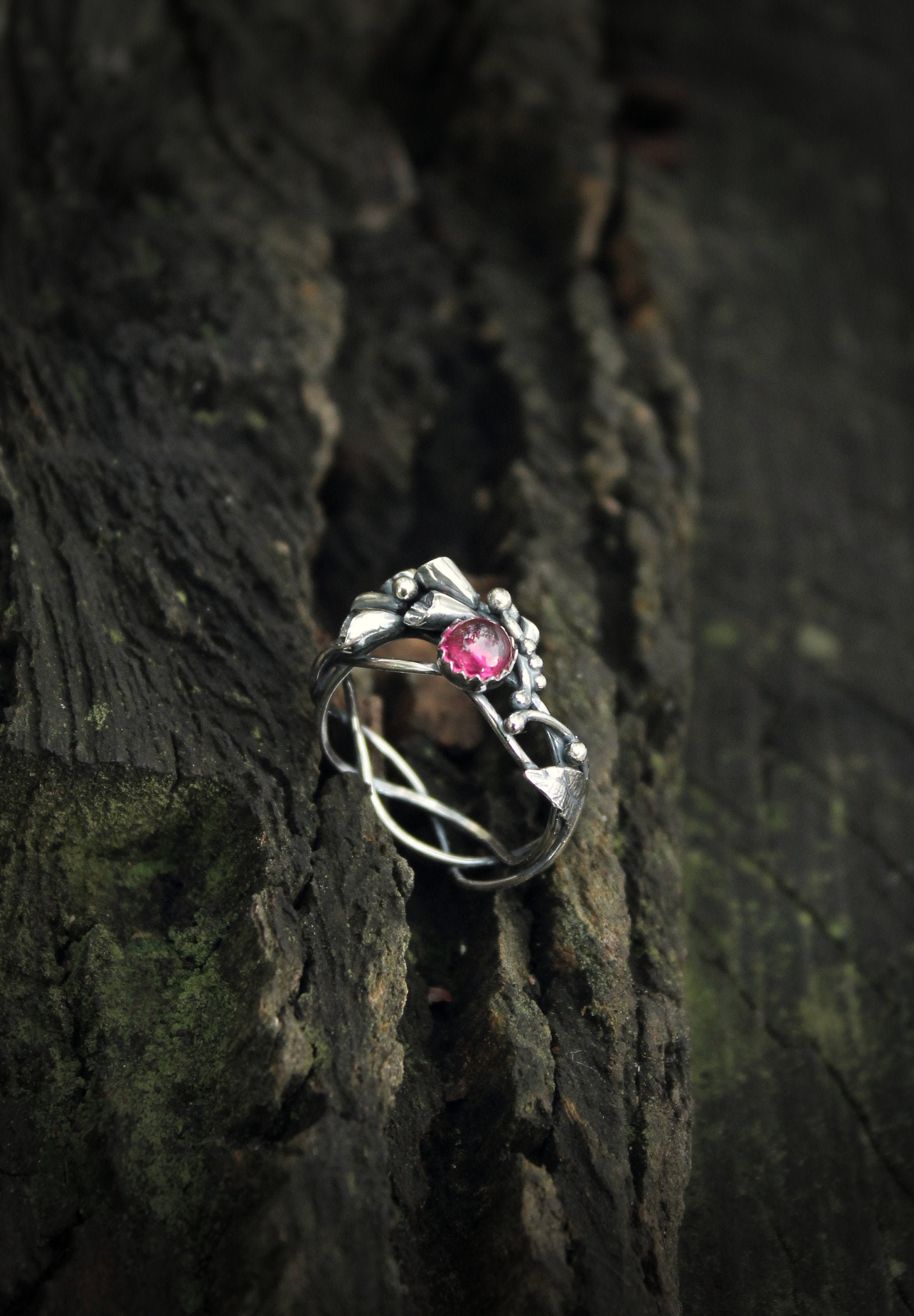 Foxglove ring Elven engagement ring Botanical floral ring | Etsy