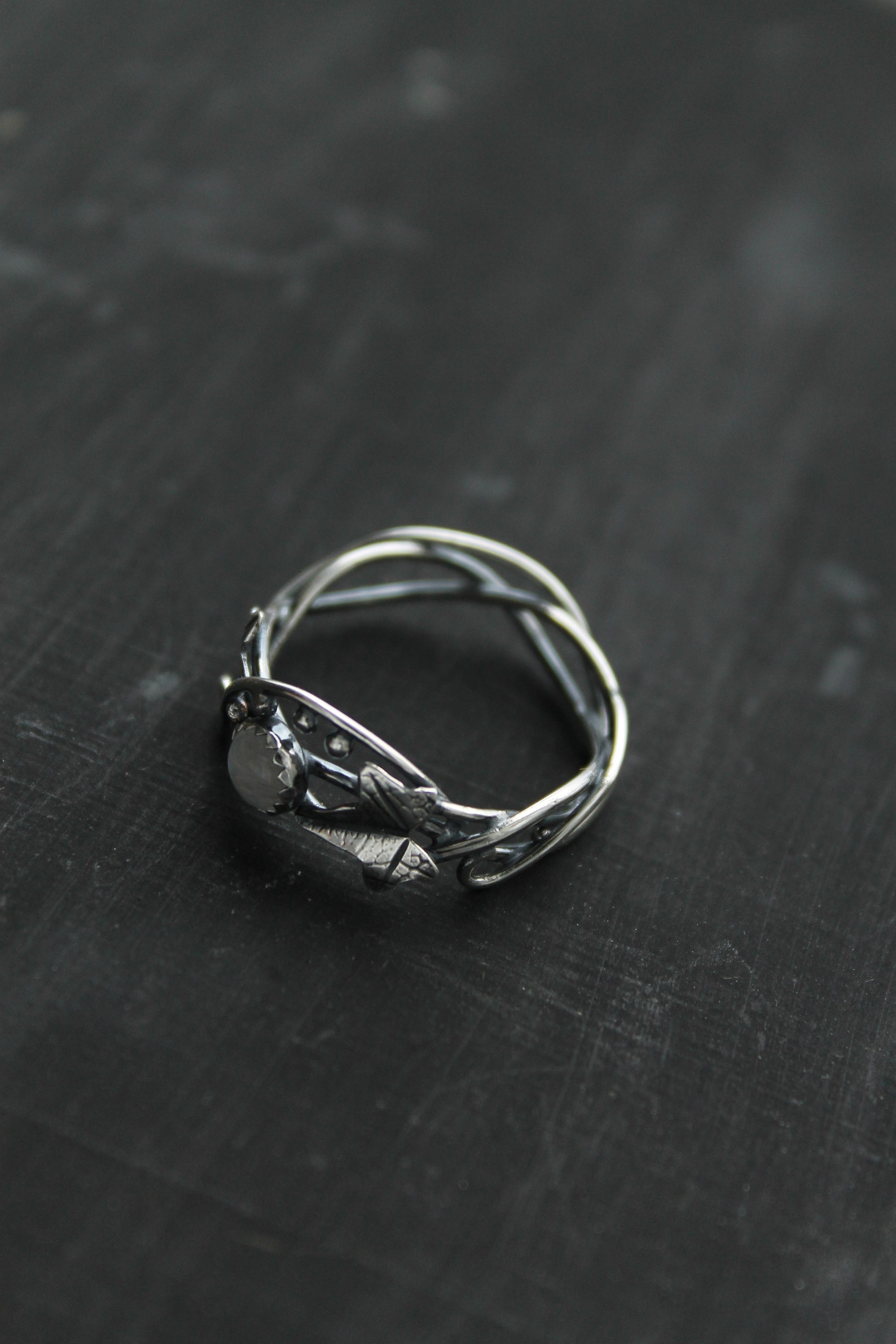 Ivy Leaf Ring Silver Botanical Jewelry Elven Proposal Ring - Etsy