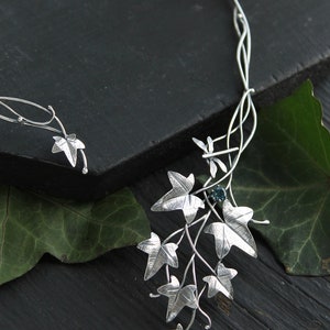 Ivy Silver Jewelry Open Necklace Wedding Botanical Jewelry - Etsy