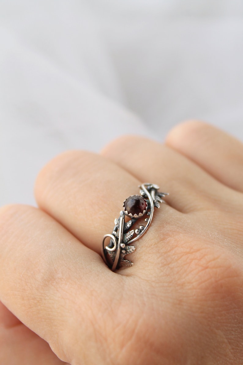 Elven Engagement Ring Fern Leaf Ring Nature Botanical Plant - Etsy