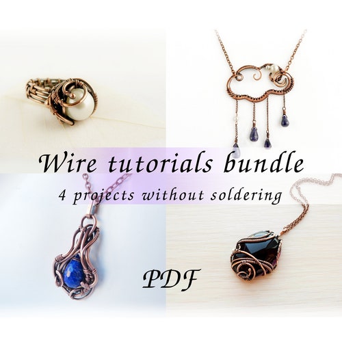 Wire Tutorials Bundle 4 DIY Project Wire Wrapping Without - Etsy