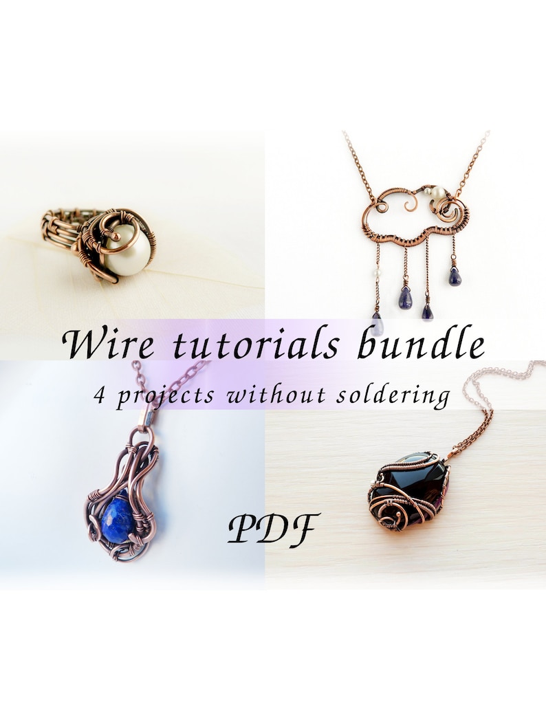 Wire Tutorials Bundle 4 DIY Project Wire Wrapping Without - Etsy UK