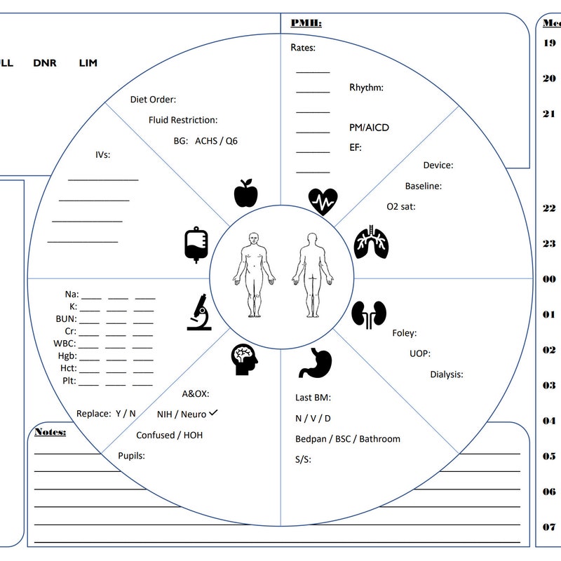 Nurse Chart - Etsy