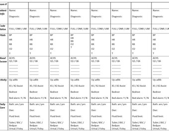 Multi-patient Report Sheet - Etsy