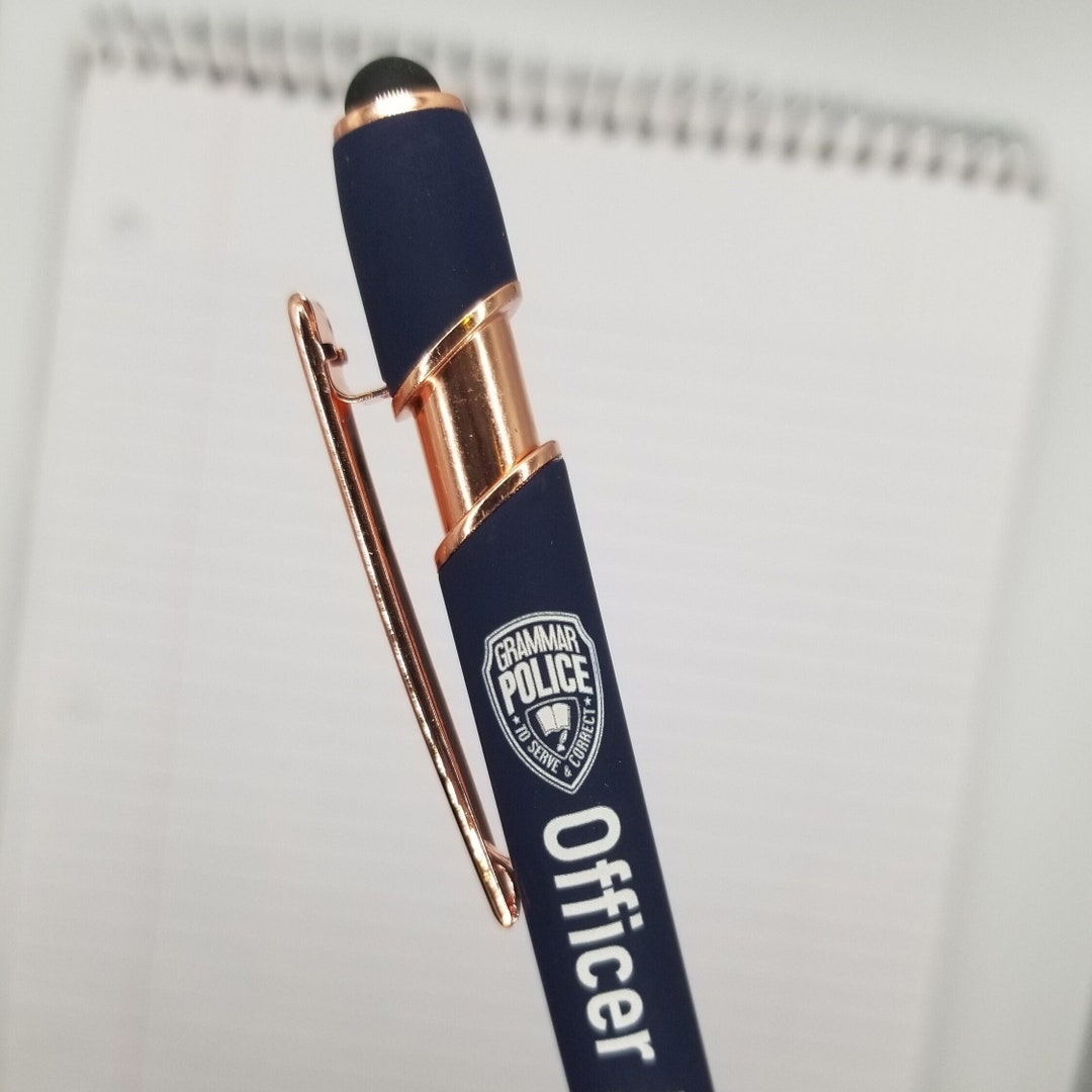 Grammar Police Custom Personalized Ballpoint Pen With Stylus, Gift for ...