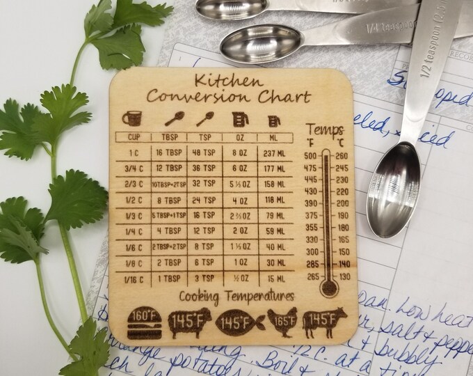 Kitchen Conversion Chart Magnet, Housewarming Gift, Newlywed Gift ...