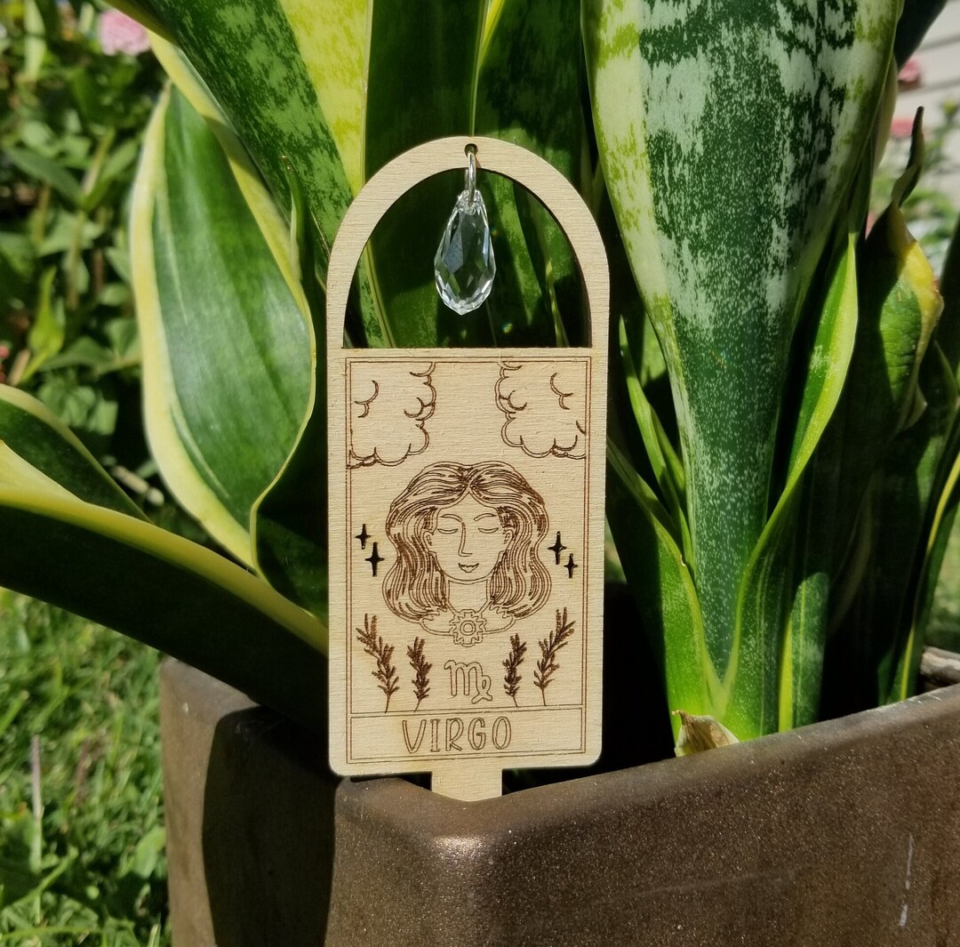 Zodiac Suncatcher Virgo Astrology Plant Stake Witchy Decor - Etsy