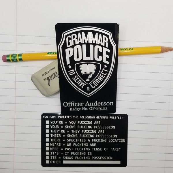 Grammar Police - Etsy