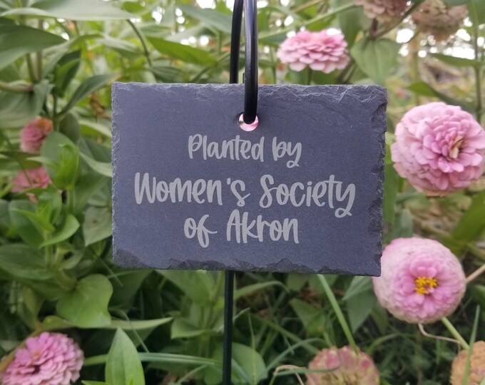 Custom Engraved Garden Sign 3" X 6" With Stake, Outdoor Garden Signs ...