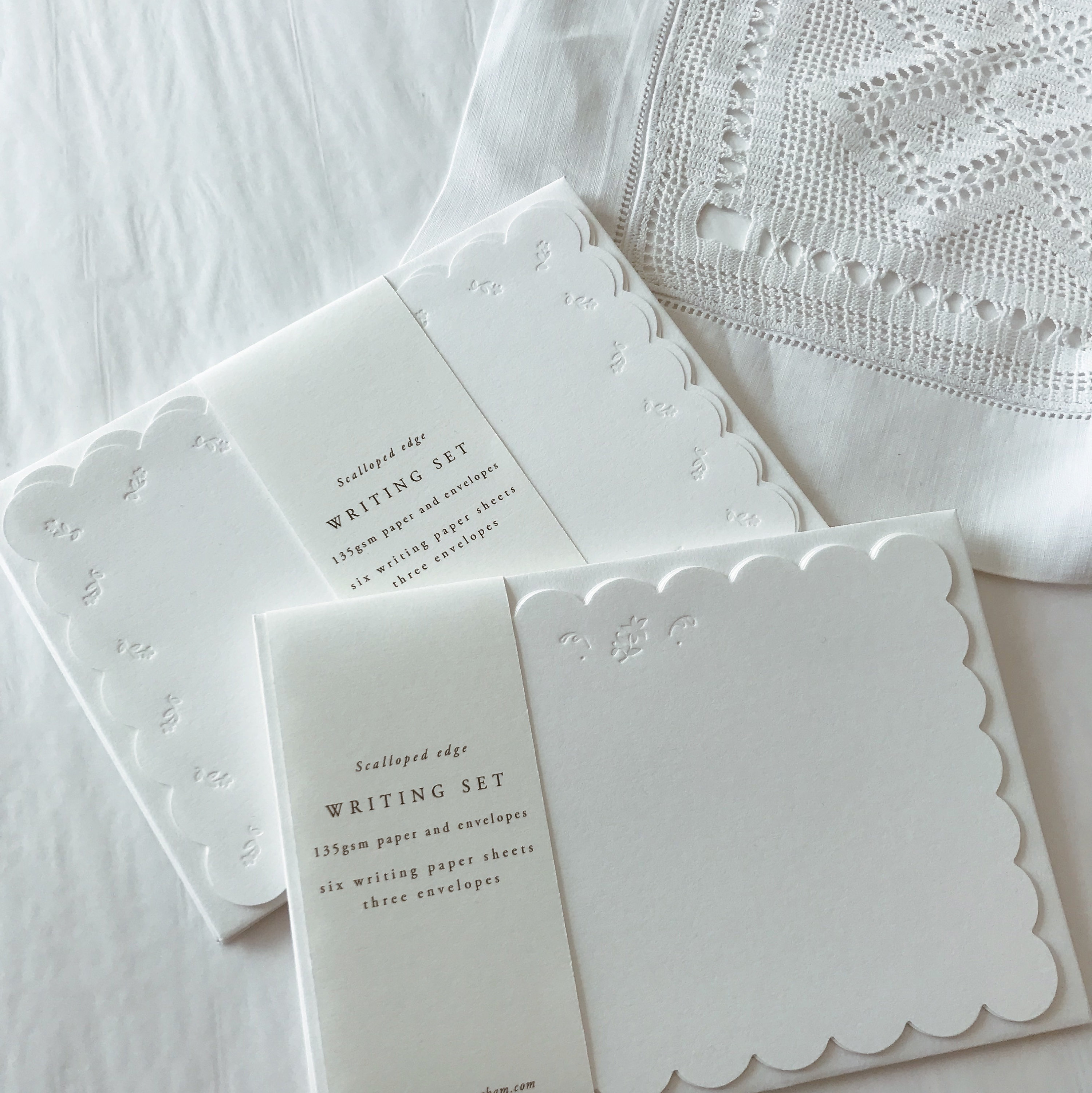 Luxury Writing Paper Letterpress Scallop Floral Modern Simple L A6 L ...