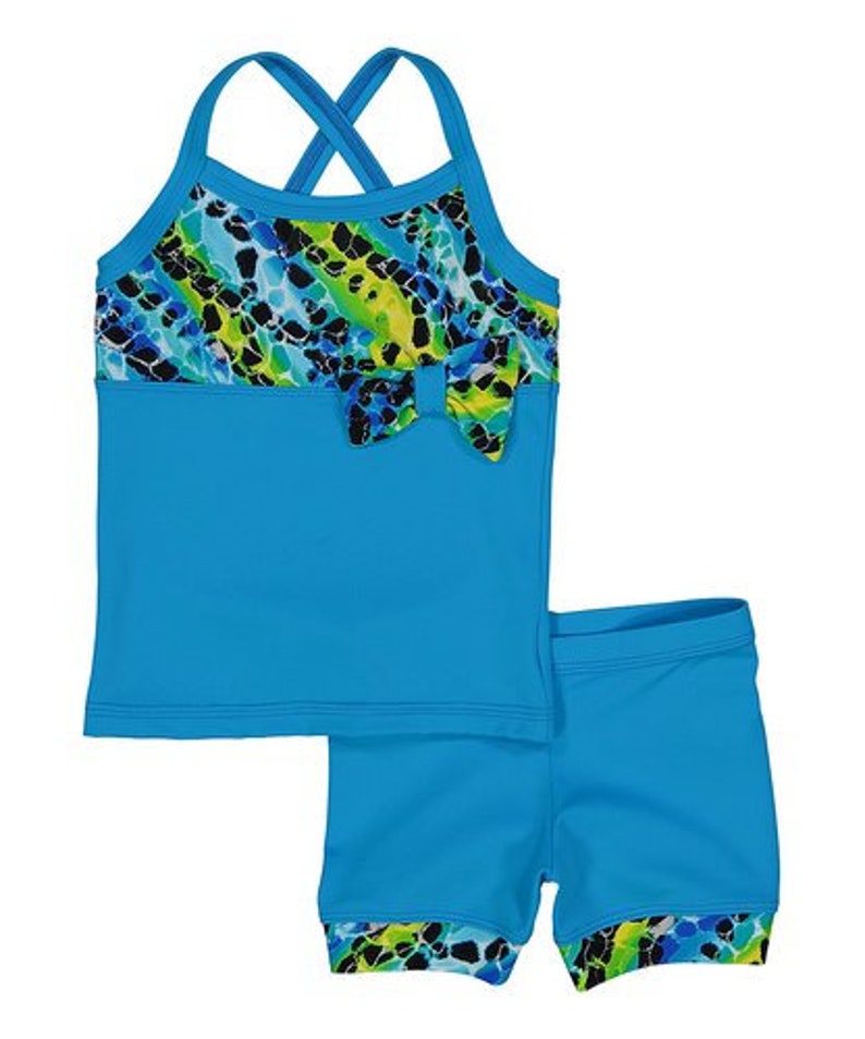 Turquoise Safari River Long Top Set With Bow - Etsy