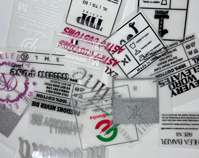 T-shirt Neck Label - Tagless Logo Branding Heat Transfer Shirt Label ...