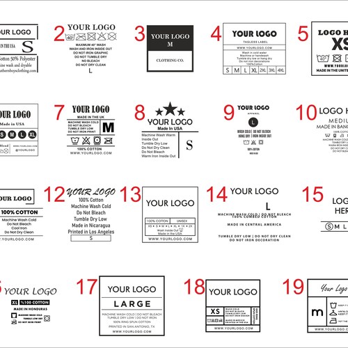 500 Heat Transfer Labels Tagless Labels Iron on Labels - Etsy