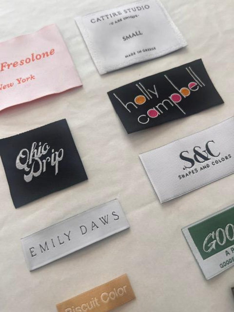 Custom Woven Clothing Labels, Damask HD Quality, Custom Patches, - Etsy UK