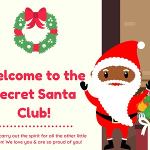 Secret Santa Club Certificate - Etsy