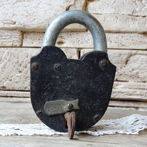 Rare Huge 6 Vintage Padlock With Key Working Padlock - Etsy