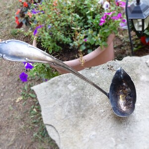 Antique Silverplate Soup Ladle Wellner Patent,vintage Long Handle Ladle ...