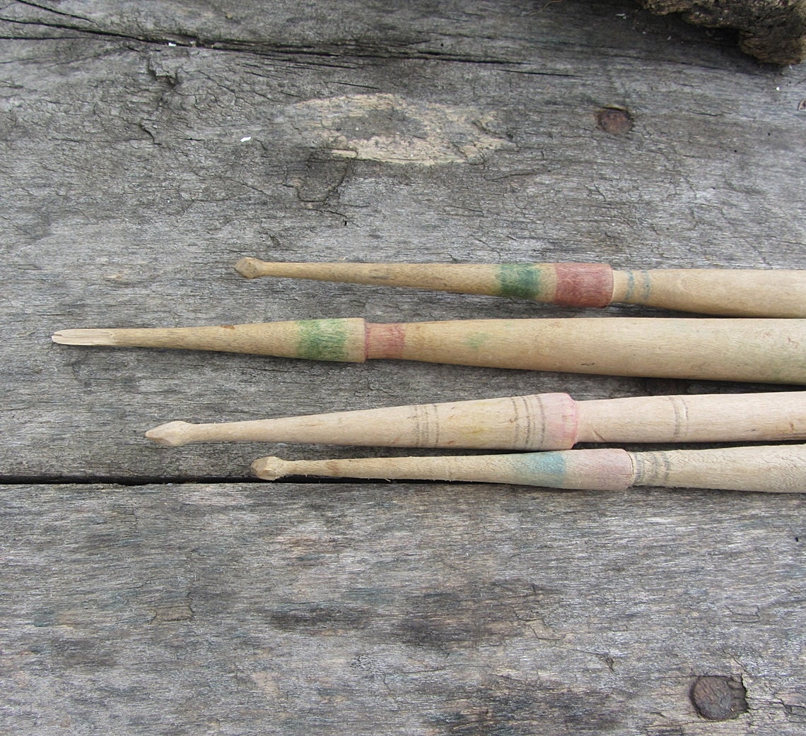Antique Wooden Spindlesset of 4 Vintage Spindleold - Etsy