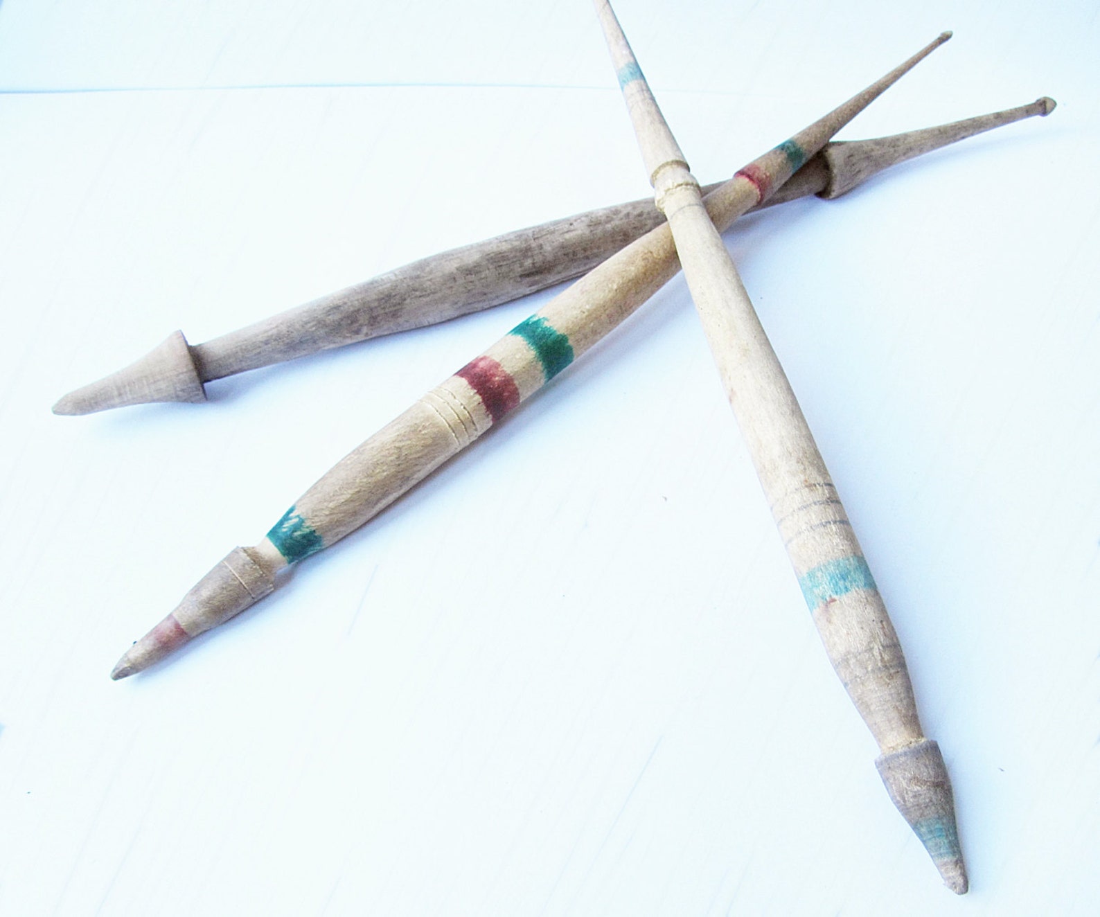 Antique Wooden Spindlesset of 3 Vintage Spindleold - Etsy
