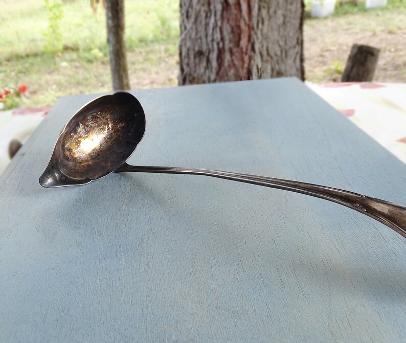 Antique Silverplate Soup Ladle Wellner PatentVintage Long | Etsy