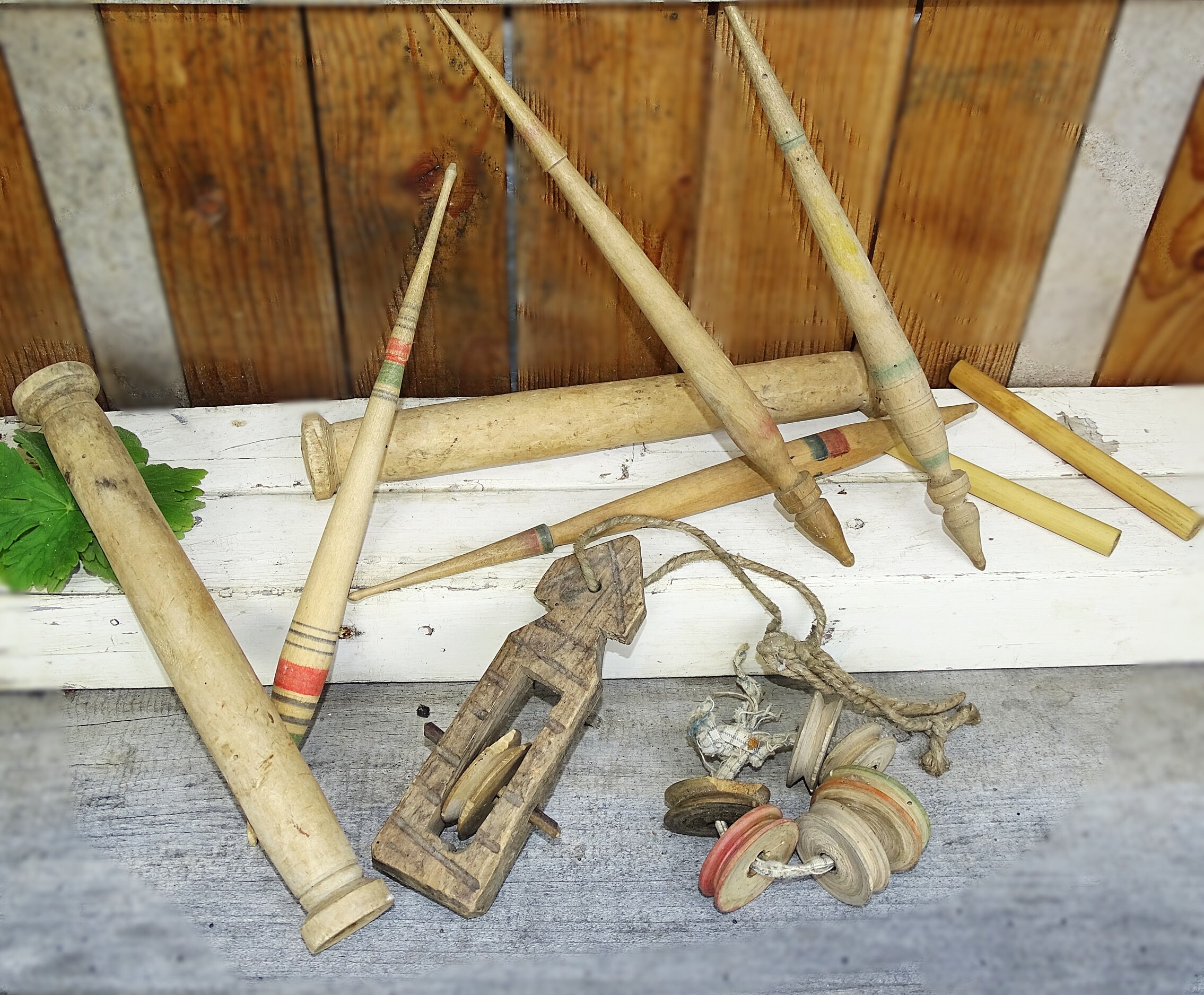 Antique Large Wooden Tools-1900s,primitive Wood Tools,tools for Weaving ...