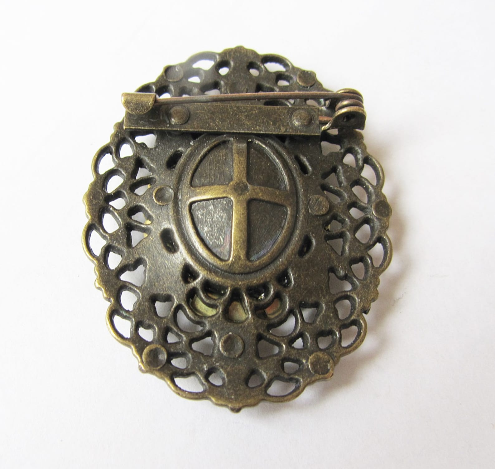 Vintage Brass Photo Brooch Victorian Brooch Antique Portrait | Etsy