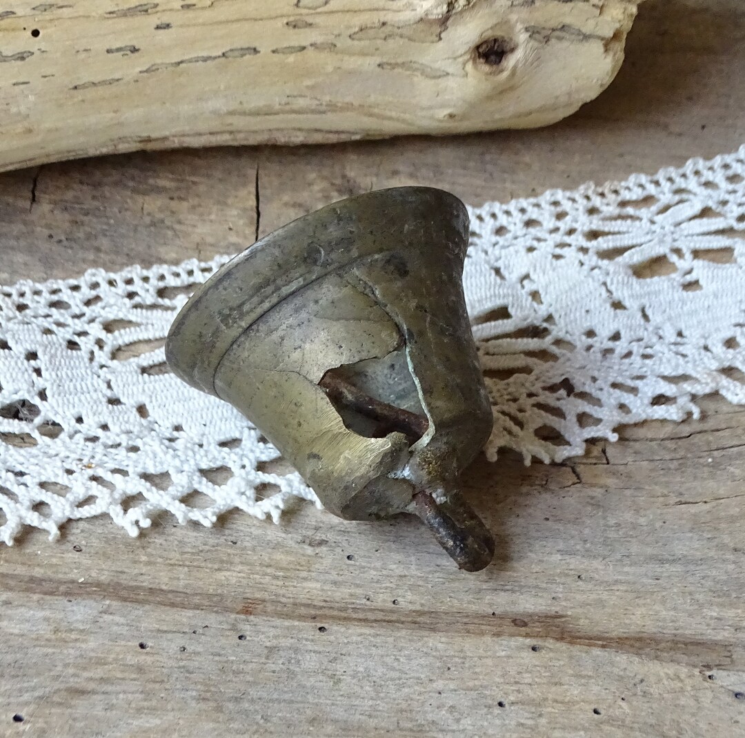 Vintage Cow Bell, Primitive Brass Bell, Jingle Bell, Collectible Bell ...