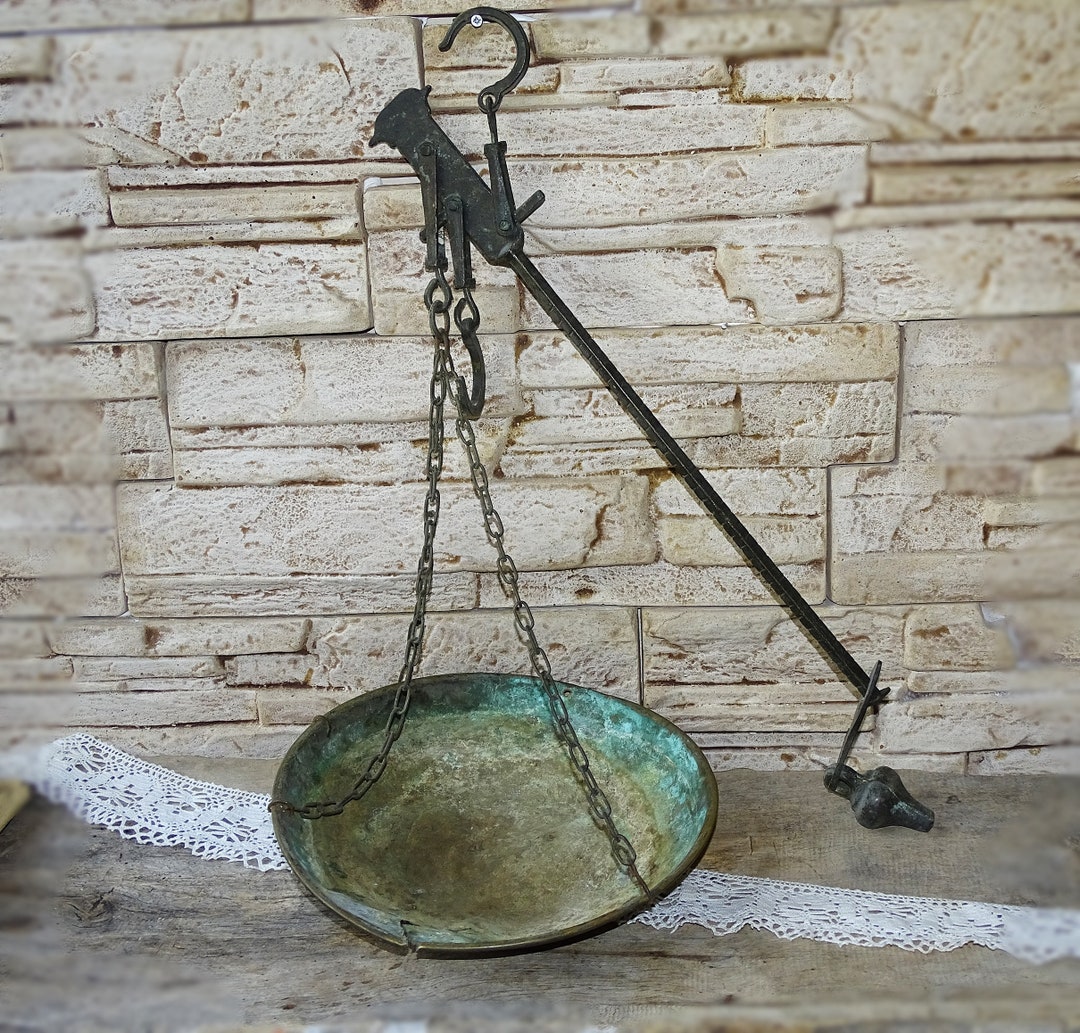Antique Balance Scale Vintage Weight Scale Rustic Home Rust and Patina ...