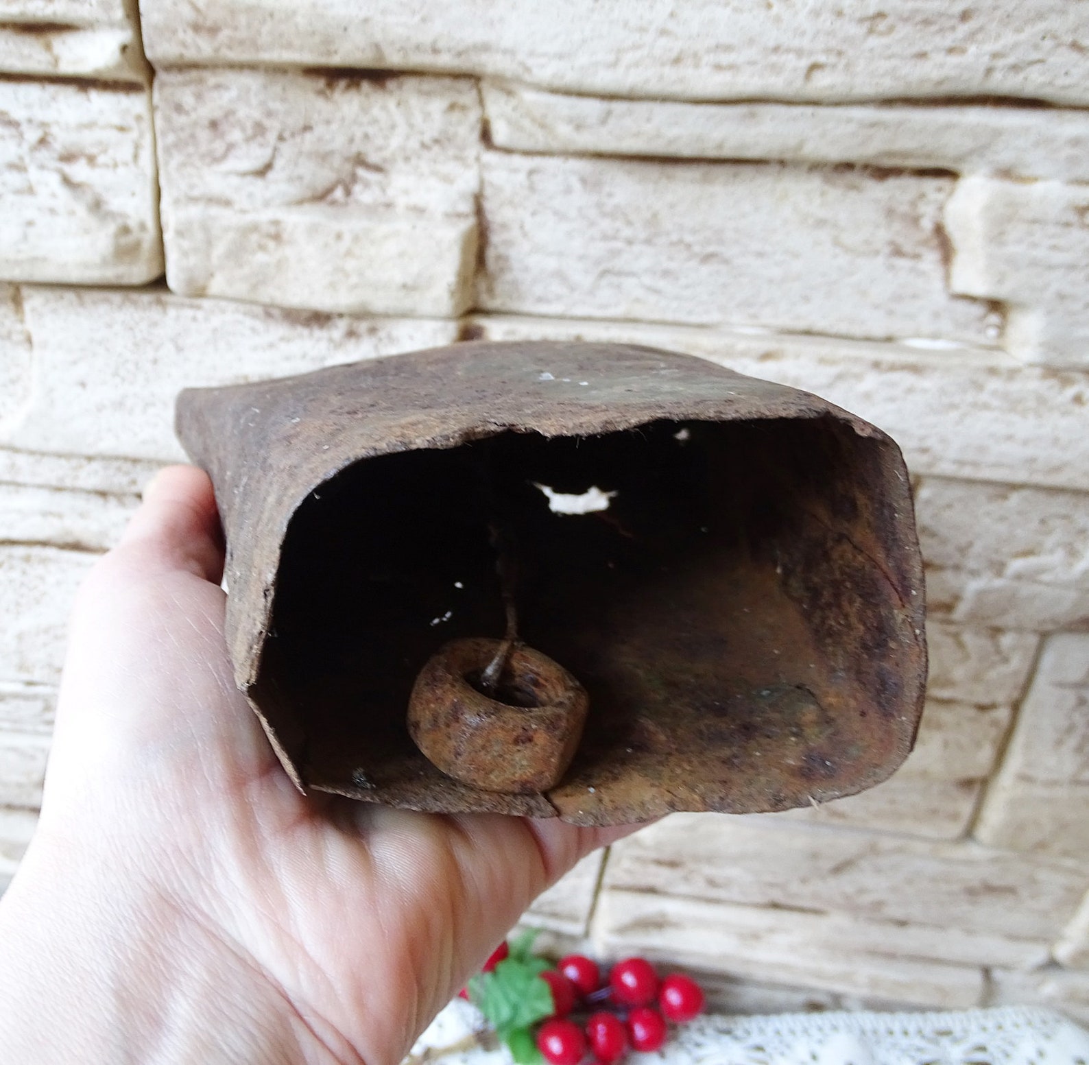 Large Antique Cow Bell 1800s Primitive Hand Forged Metal Bell - Etsy