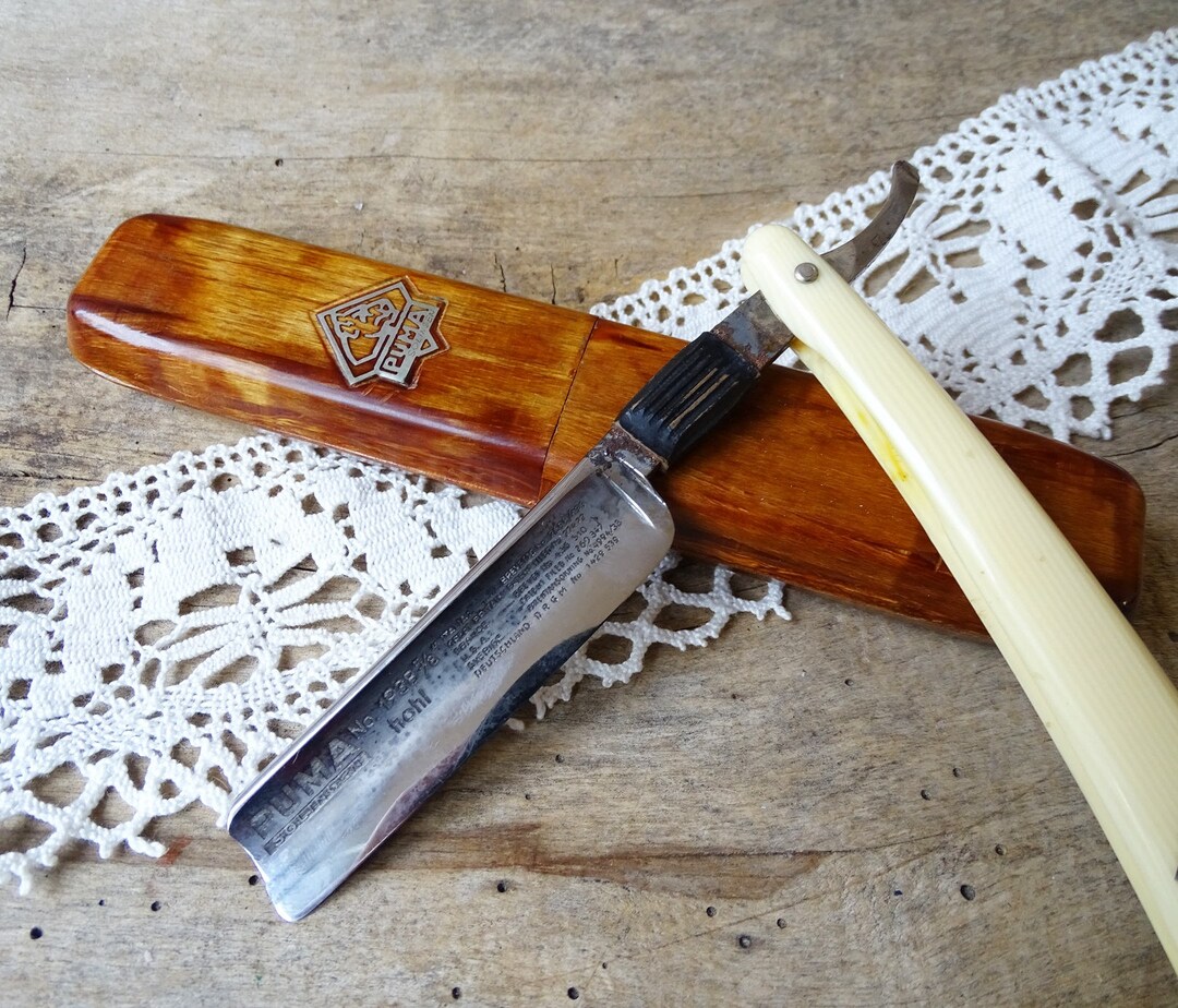 Very Rare Staight Razor Puma Solingen 1940s Blade 5/8 Germany Antique ...