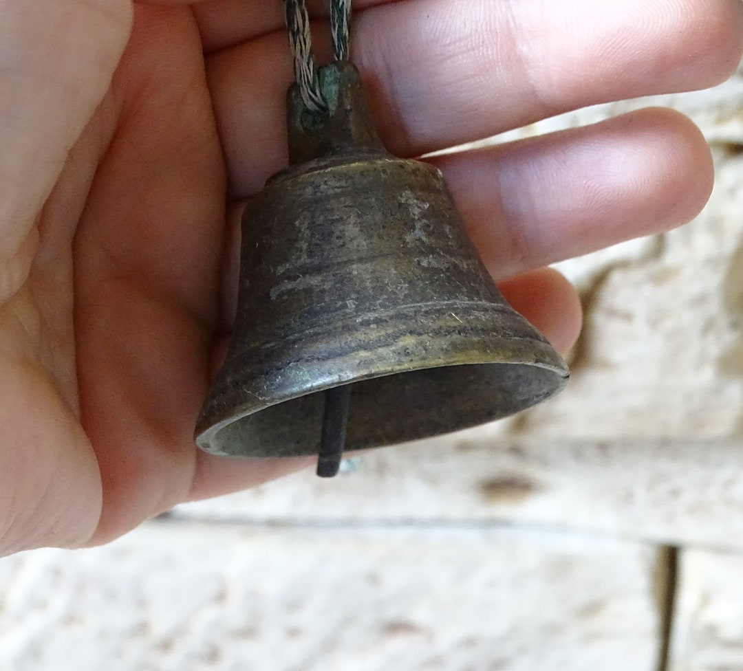 Antique Cow Bell ,primitive Brass Bell, Animal Bell, Farmhouse Rustic ...