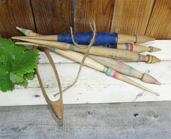 Antique Wooden Spindlesset of 6 Vintage Spindleold | Etsy