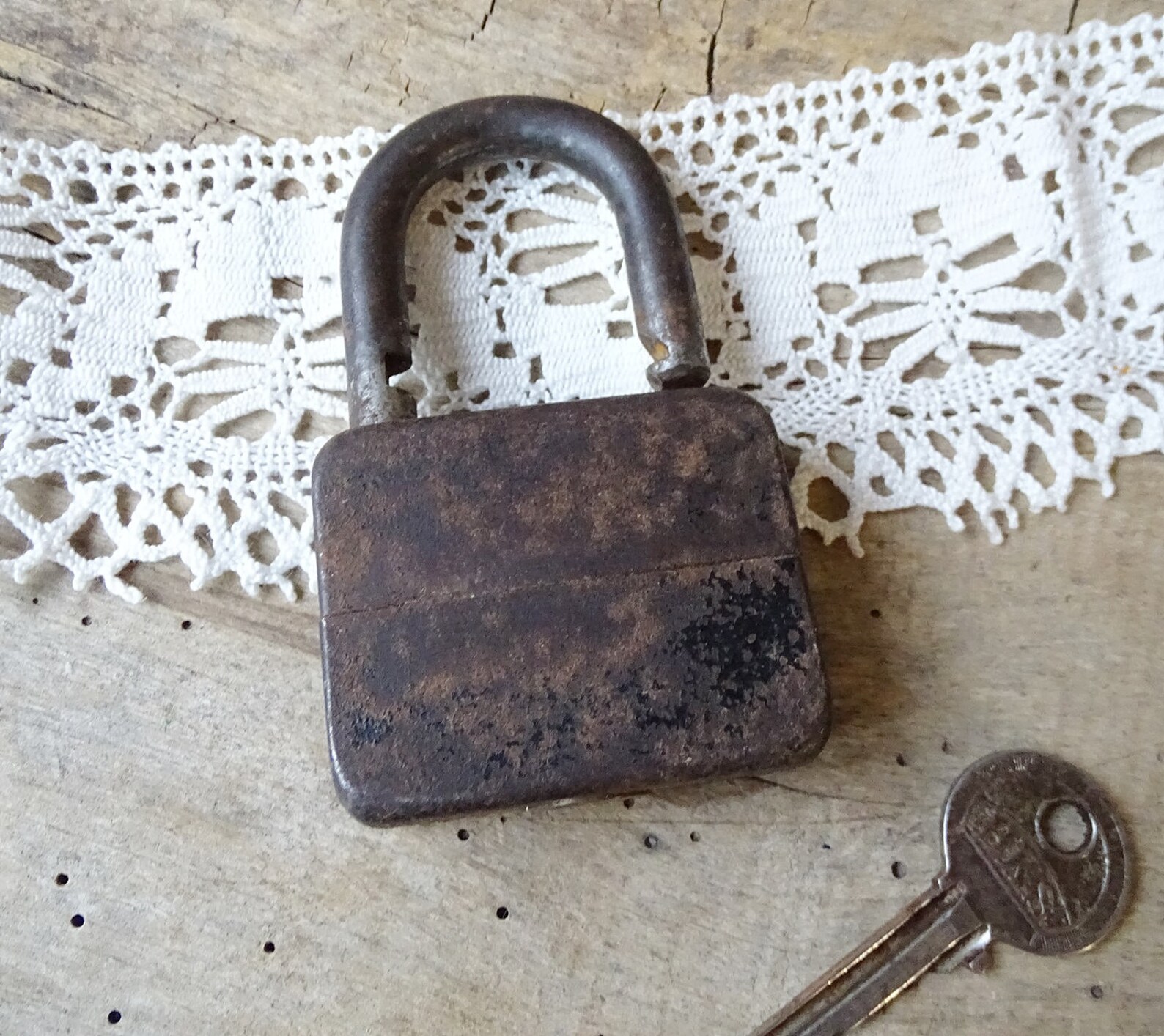 Vintage Padlock BKS With Key Working Old Padlock Rustic Decor - Etsy