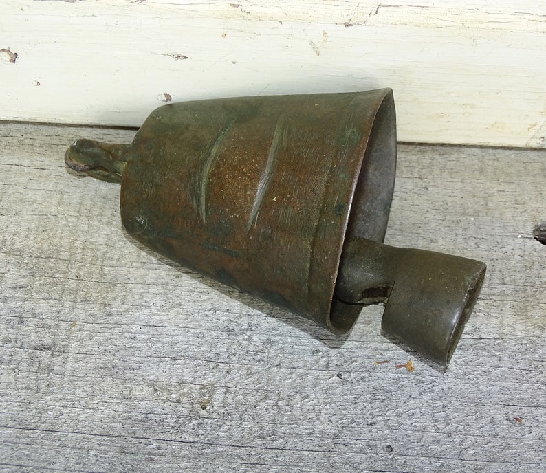 Antique Cow Bell With Bell Clapper Primitive Collectible Bell | Etsy