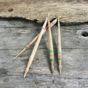 Antique Wooden Spindles,set of 4 Vintage Spindle,old Tools,wool ...