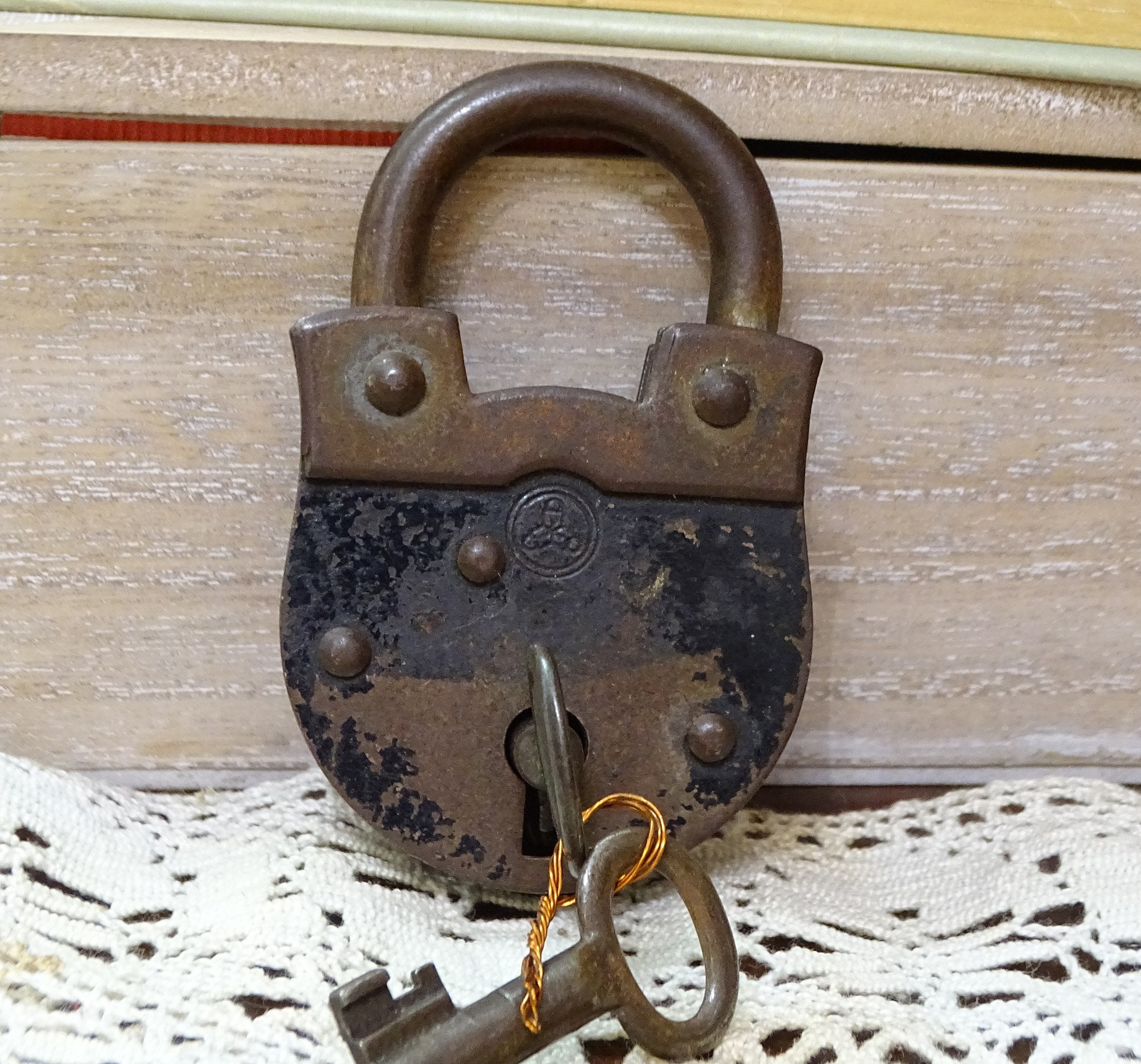 Rare Vintage Padlock With Keys, Working Old Padlock, Rustic Home ...