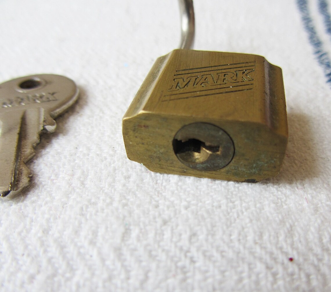 Vintage Padlock With Key Mark Working Old Padlock Rustic Home | Etsy