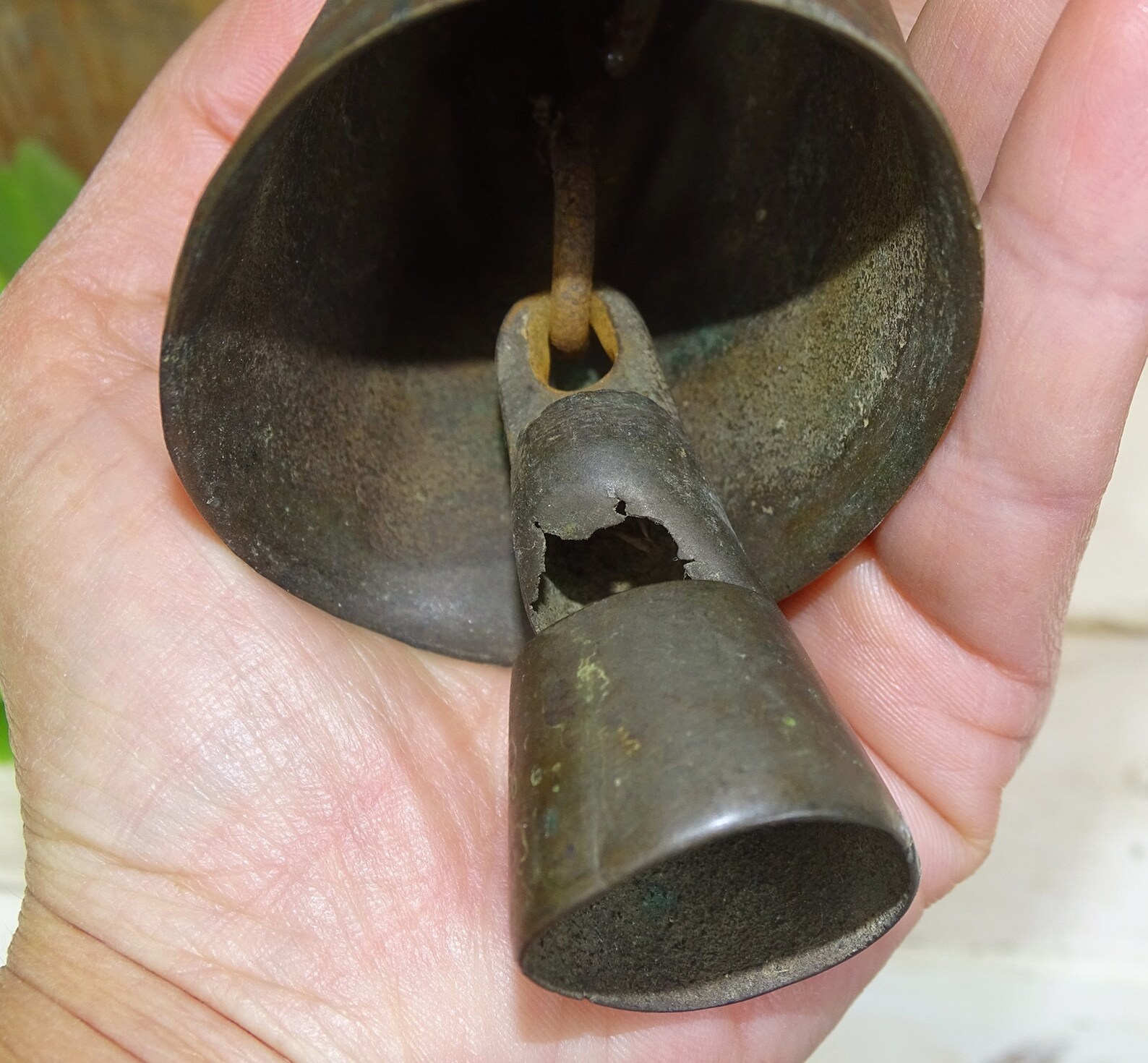 Antique Cow Bell With Bell Clapper Primitive Collectible Bell | Etsy